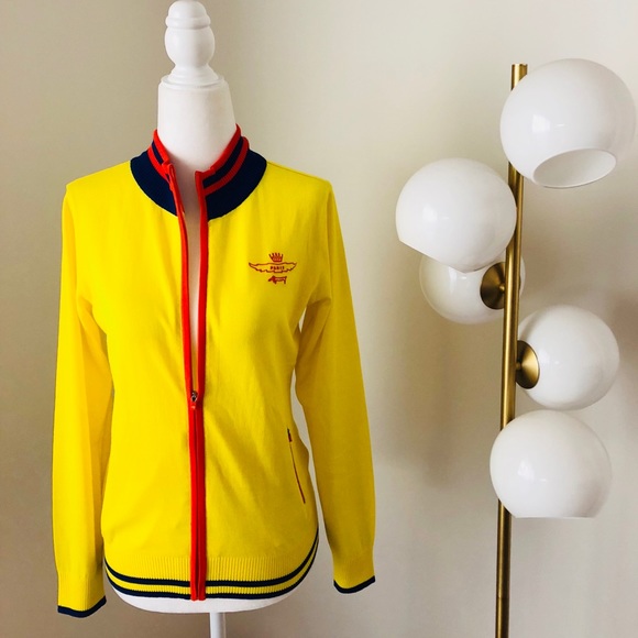 Louis Castel | Jackets & Coats | Louis Castel Yellow Golf Jacket Nwt ...